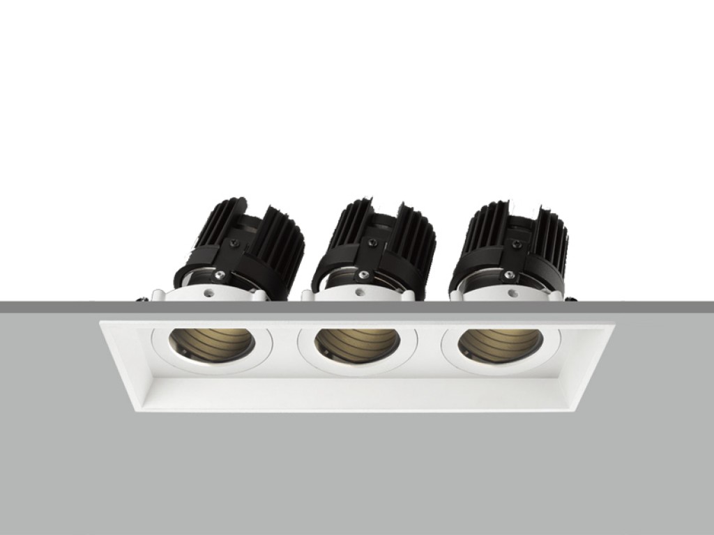 TE VN4048 3x10W Triple Adjustable Tilt Angle Square Recessed LED ...